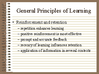 General Principles of Learning
